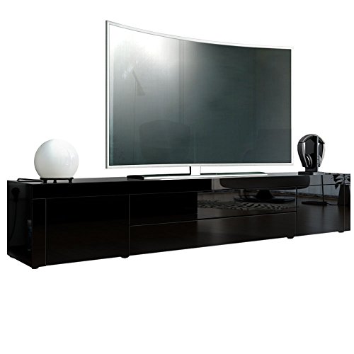 Tv Lowboard Schwarz Hochglanz